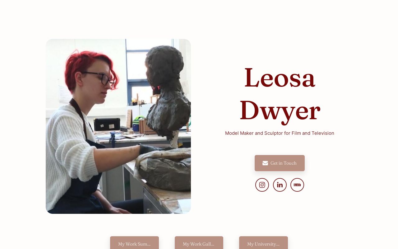 Leosa Dwyer - Model Maker and Sculptor for Film and Television